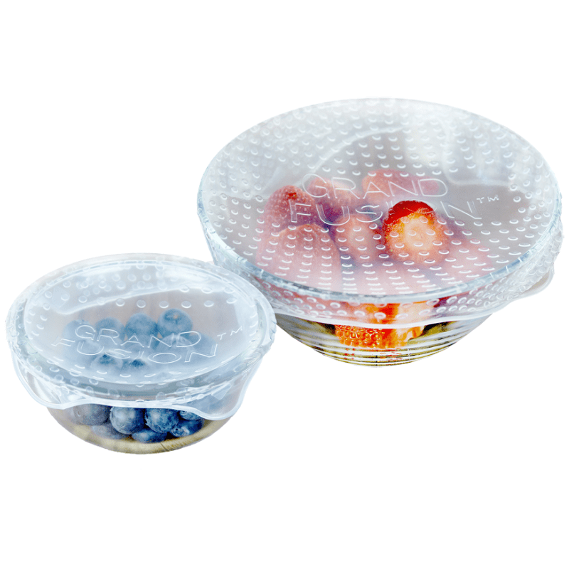 Grand Fusion 4 pc Reusable Silicone Food Wraps Covers – My Green Stuff